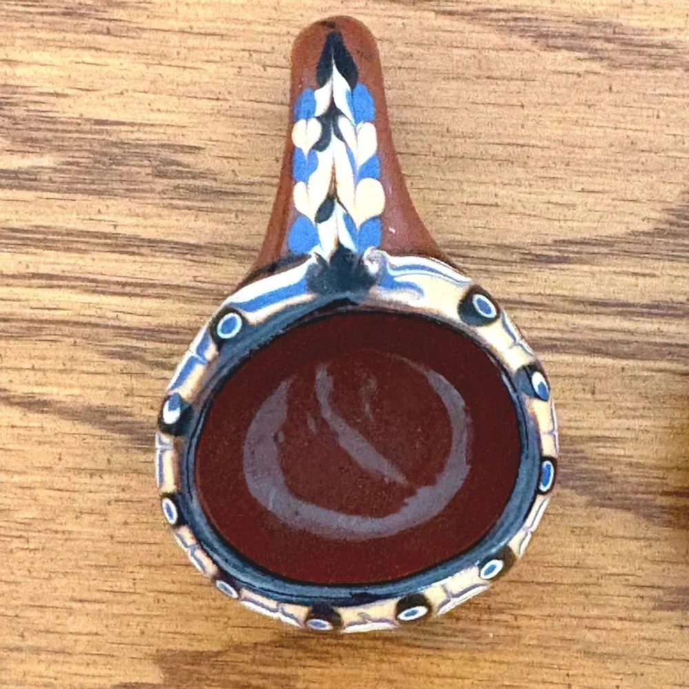 Dining | Vintage Troyan Bulgarian Redware Pottery Cups Set Of 2 Peacock ...